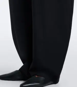 RÓHE Wool And Mohair Barrel Pants - Black