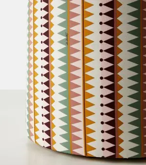 La DoubleJ Baba' Printed Canvas Pouf