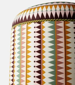 La DoubleJ Baba' Printed Canvas Pouf