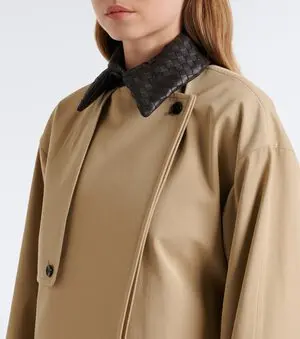 Bottega Veneta Intrecciato Cotton Trench Coat