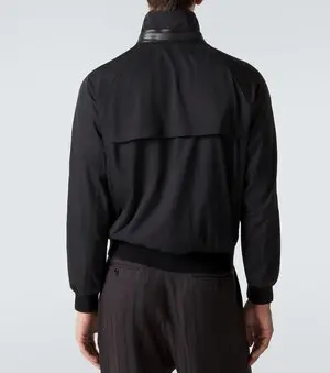 TOM FORD Leather-trimmed Zip-up Jacket