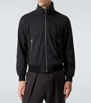 TOM FORD Leather-trimmed Zip-up Jacket