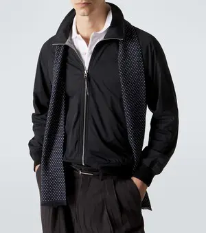 TOM FORD Leather-trimmed Zip-up Jacket