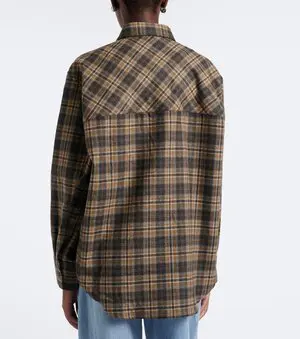 RÓHE Checked Wool-blend Overshirt
