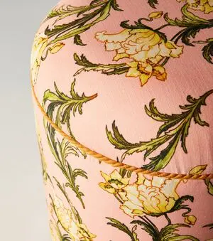 La DoubleJ Baba' Floral Canvas Pouf