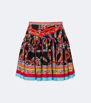 Dolce & Gabbana Carretto Print Cotton Miniskirt - Multicoloured