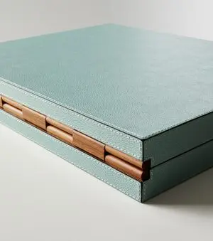 GIOBAGNARA Leather And Wooden Backgammon Set