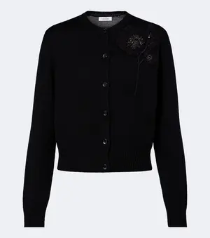 Erdem Embellished Wool Cardigan