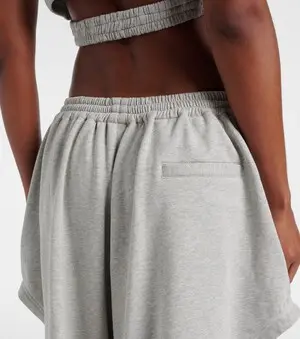 Alaïa Ruffled Cotton-blend Fleece Tapered Pants