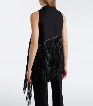 Sportmax Fringed Halterneck Cotton Top