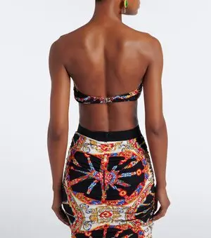 Dolce & Gabbana Carretto Print Bandeau Top
