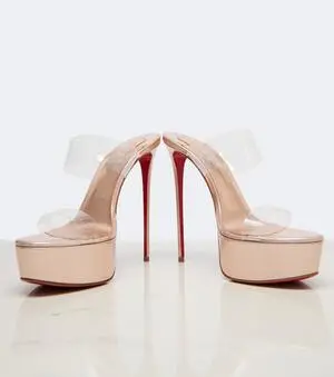 CHRISTIAN LOUBOUTIN Leather Platform Mules