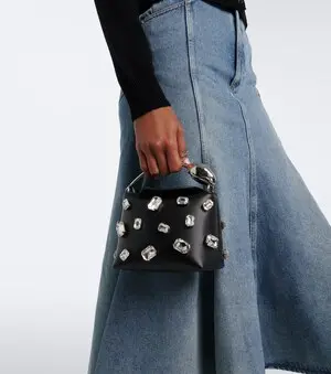 Erdem Embellished Leather Mini Bag