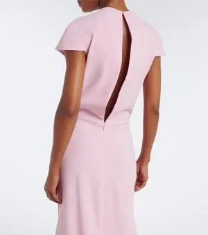 JIL SANDER Open-back Virgin Wool Gown - Pink