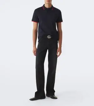 Gucci Cotton-blend Pique Polo Shirt