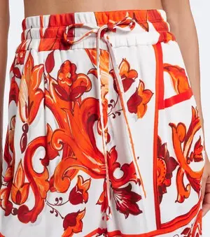 Dolce & Gabbana Majolica Print Wide-leg Pants