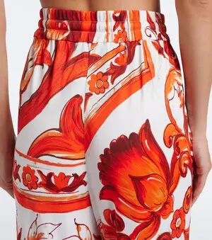 Dolce & Gabbana Majolica Print Wide-leg Pants