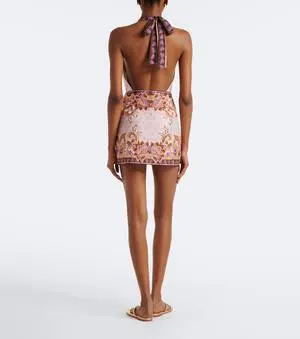 ALEXANDRA MIRO Lorelei Printed Cotton And Silk Wrap Skirt
