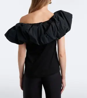 Max Mara Ruffled Off-shoulder Cotton Top