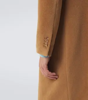 LARDINI Double-breasted Virgin Wool Coat