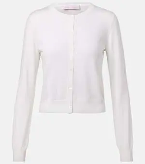 Carolina Herrera Silk And Cotton Cardigan - White