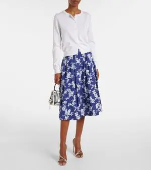Carolina Herrera Silk And Cotton Cardigan - White