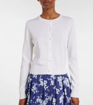 Carolina Herrera Silk And Cotton Cardigan - White