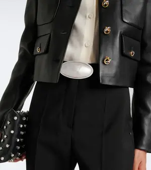 Altuzarra Oval Plaque Suede Belt