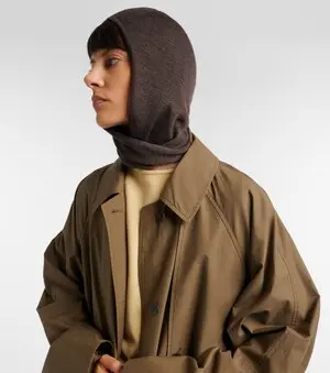 LEMAIRE Wool Hood - Brown