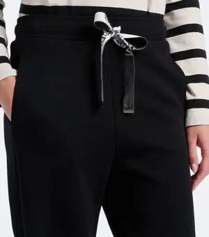 Max Mara Cotton-blend Wide-leg Pants