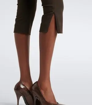 Acne Studios Layered Cotton Capri Pants - Brown