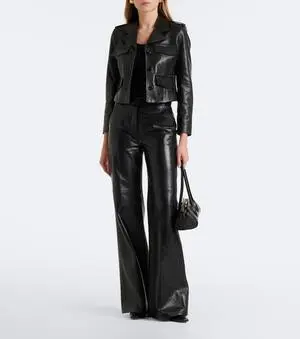Dorothee Schumacher Cropped Leather Jacket