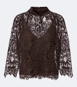 Max Mara Lace Top - Brown