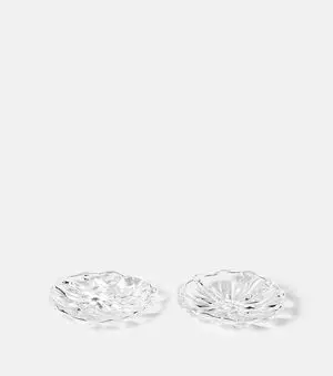 ALEXANDER KIRKEBY Set Of 2 Crystal Side Plates