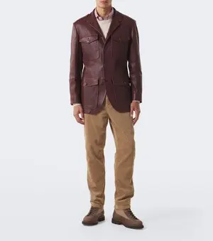 Brunello Cucinelli Cotton Corduroy Straight Pants