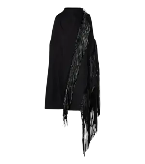 Sportmax Fringed Halterneck Cotton Top - Black