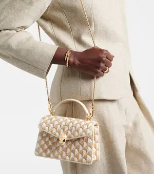 BVLGARI Serpenti Forever Mini Raffia Top-handle Bag