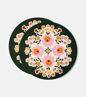 La DoubleJ Disk Set Of 2 Placemats Multicoloured