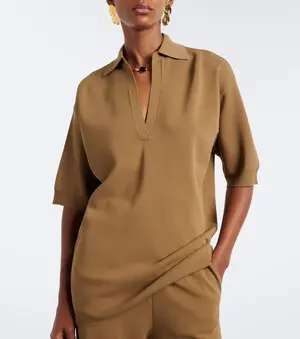 Max Mara Oversized Knitted Polo Shirt