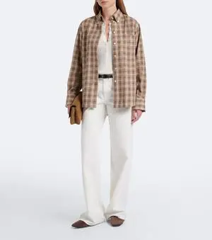 RÓHE Checked Bouclé Cotton And Silk-blend Overshirt