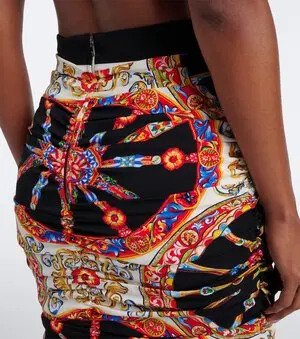 Dolce & Gabbana Caretto Silk-blend Midi Skirt