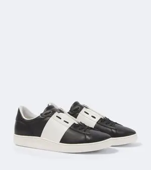 Valentino Garavani Open Royco Leather Sneakers - Black
