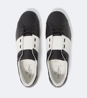 Valentino Garavani Open Royco Leather Sneakers - Black