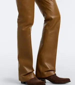 Dorothee Schumacher Leather Flared Trousers