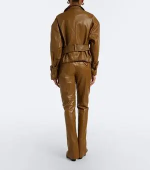 Dorothee Schumacher Leather Flared Trousers