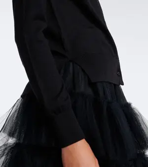 Simone Rocha Embellished Wool And Silk Cardigan