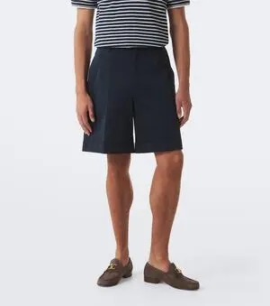 Valentino Garavani Cotton Bermuda Shorts - Blue