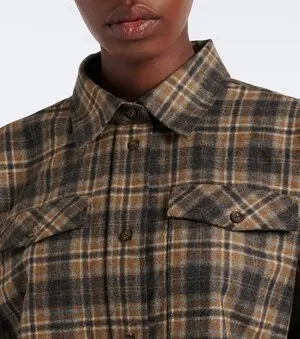 RÓHE Checked Wool-blend Overshirt - Brown