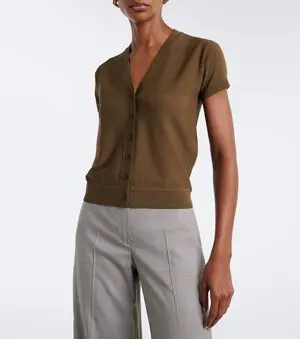 Max Mara Short Sleeve Knitted Top - Green