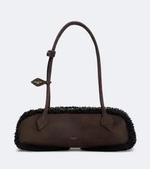Alaïa Le Teckel Medium Suede Shoulder Bag - Brown